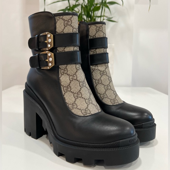 Gucci | Shoes | Gucci Gg Buckles Ankle Boots | Poshmark